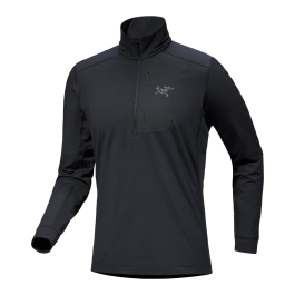 Arcteryx Men's Rho LT Zip Neck Black | Insider Sportshop